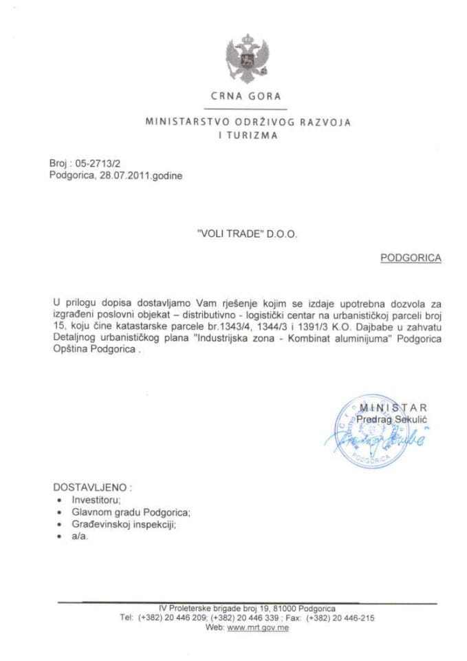 05-2713-2 Voli Trade DOO