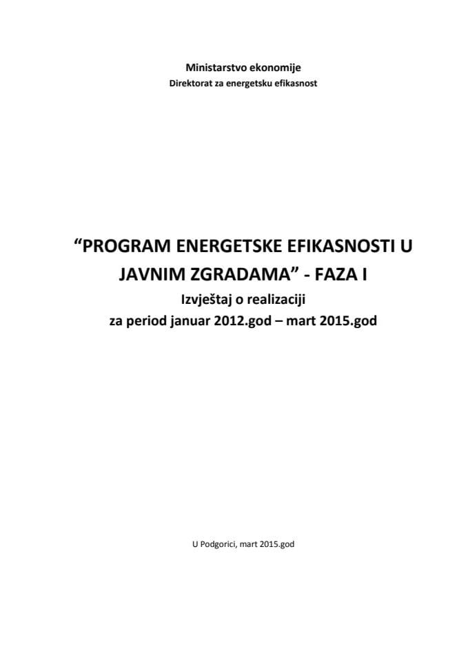 Izvještaj o realizaciji "Programa energetske efikasnosti u javnim ...