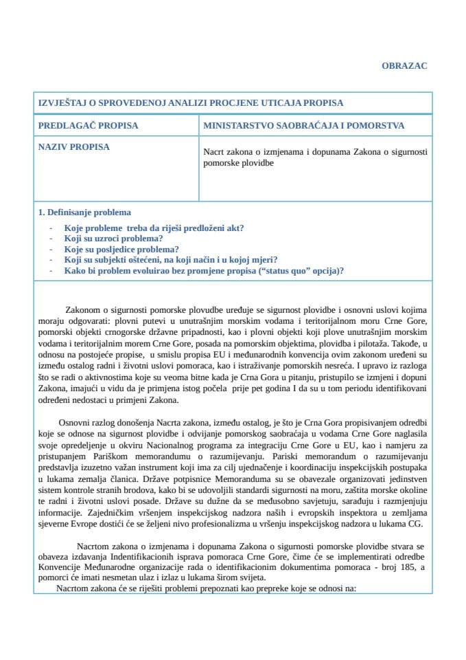 RIA obrazac - formular