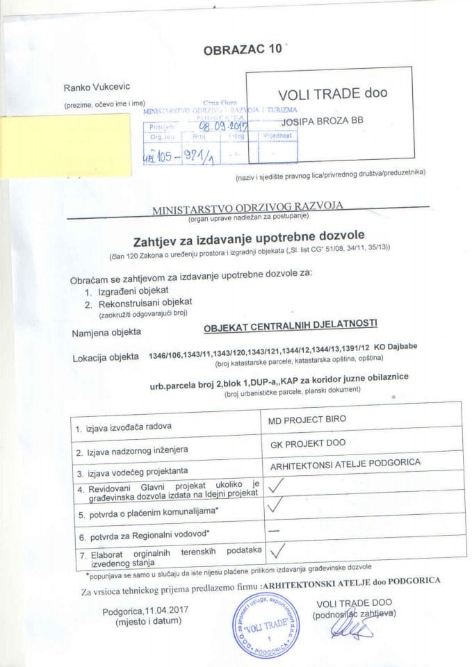 UPI 105_971_1 Voli trade doo