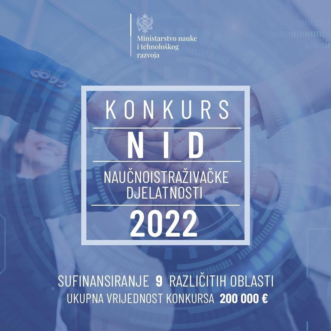 Obavještenje naučnoistraživačkoj zajednici - Konkurs NID 2022