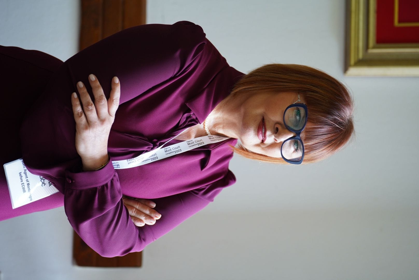 Zastupnica u ulozi sudije na 17. Regionalnom Moot Court takmičenju iz oblasti ljudskih pra