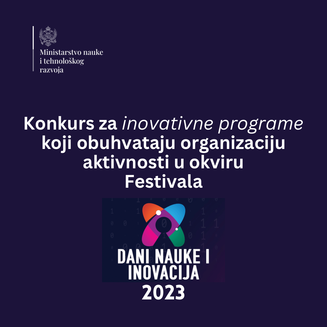 KONKURS ZA PODRŠKU INOVATIVNIM PROGRAMIMA U OKVIRU FESTIVALA „DANI ...