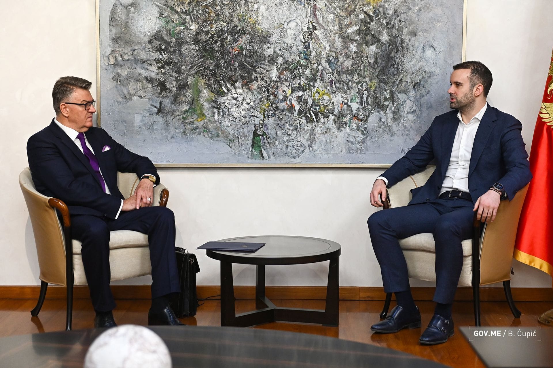 Prime Minister with the Ambassadors of Croatia and North Macedonia