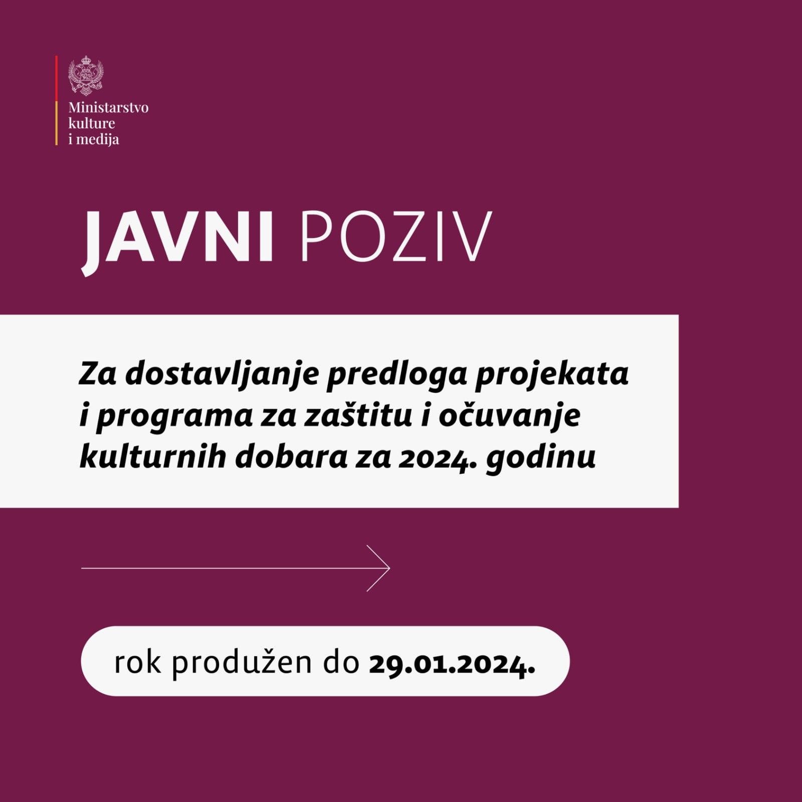 Produženje roka za podnošenje prijava po Javnom pozivu
