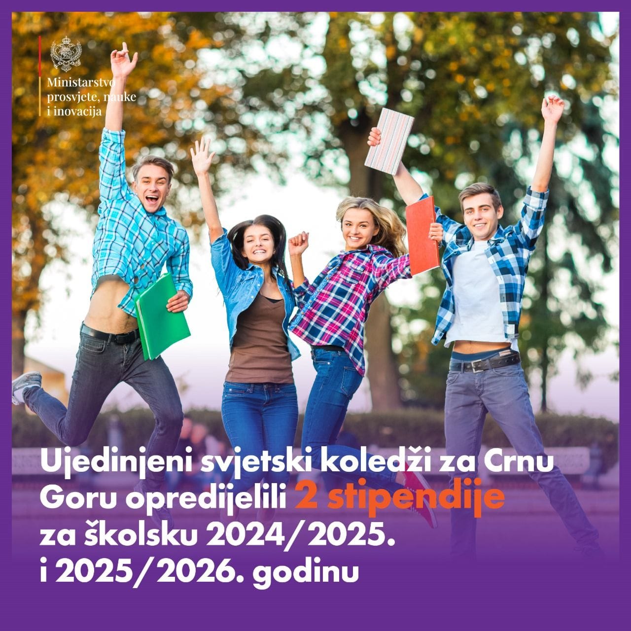 Ujedinjeni svjetski koledži opredijelili dvije stipendije za školsku 24/25. i 25/26. god.