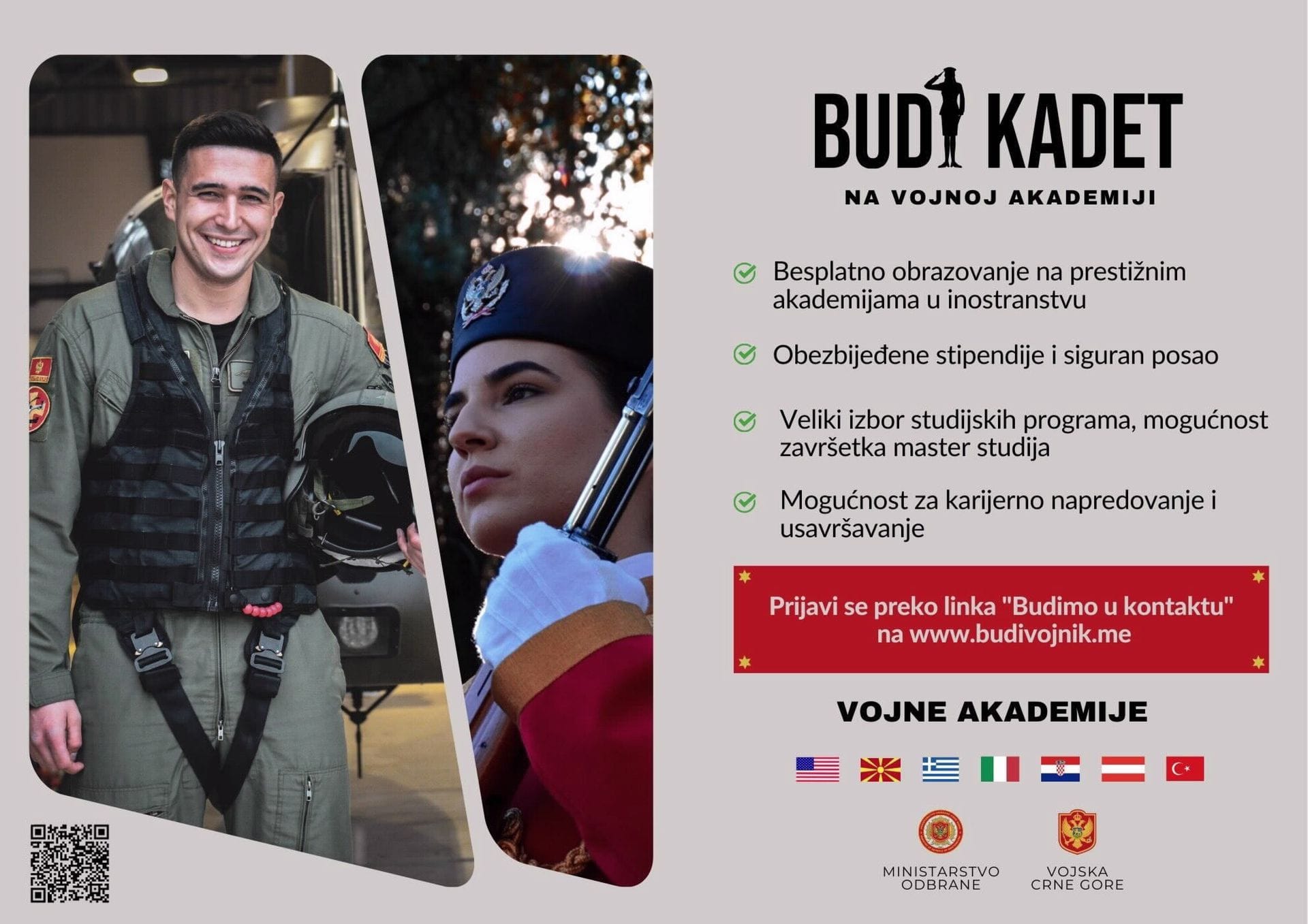 Budi kadet: Predstavnici Ministarstva odbrane i Vojske Crne Gore ponovo ...