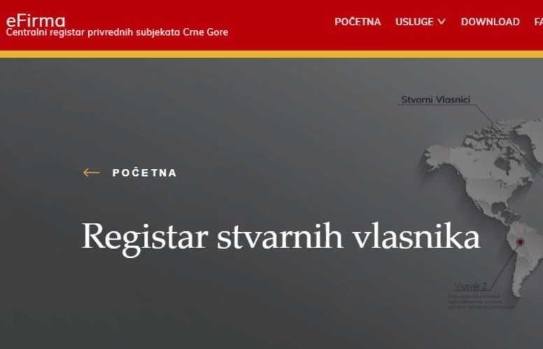 U funkciji Registar stvarnih vlasnika (RSV)