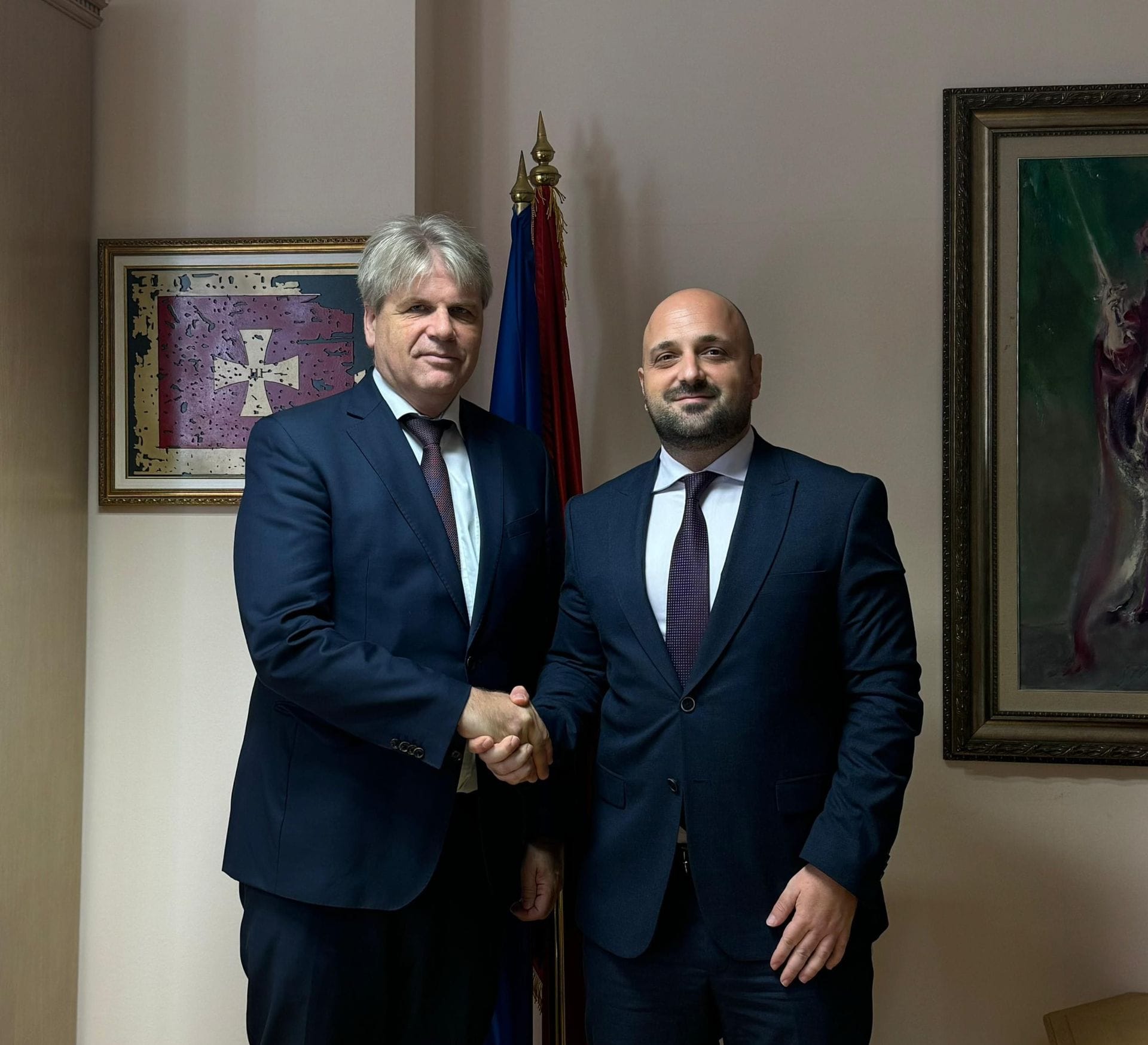 Ministar pravde Bojan Božović i ambasador Republike Austrije Kristijan ...