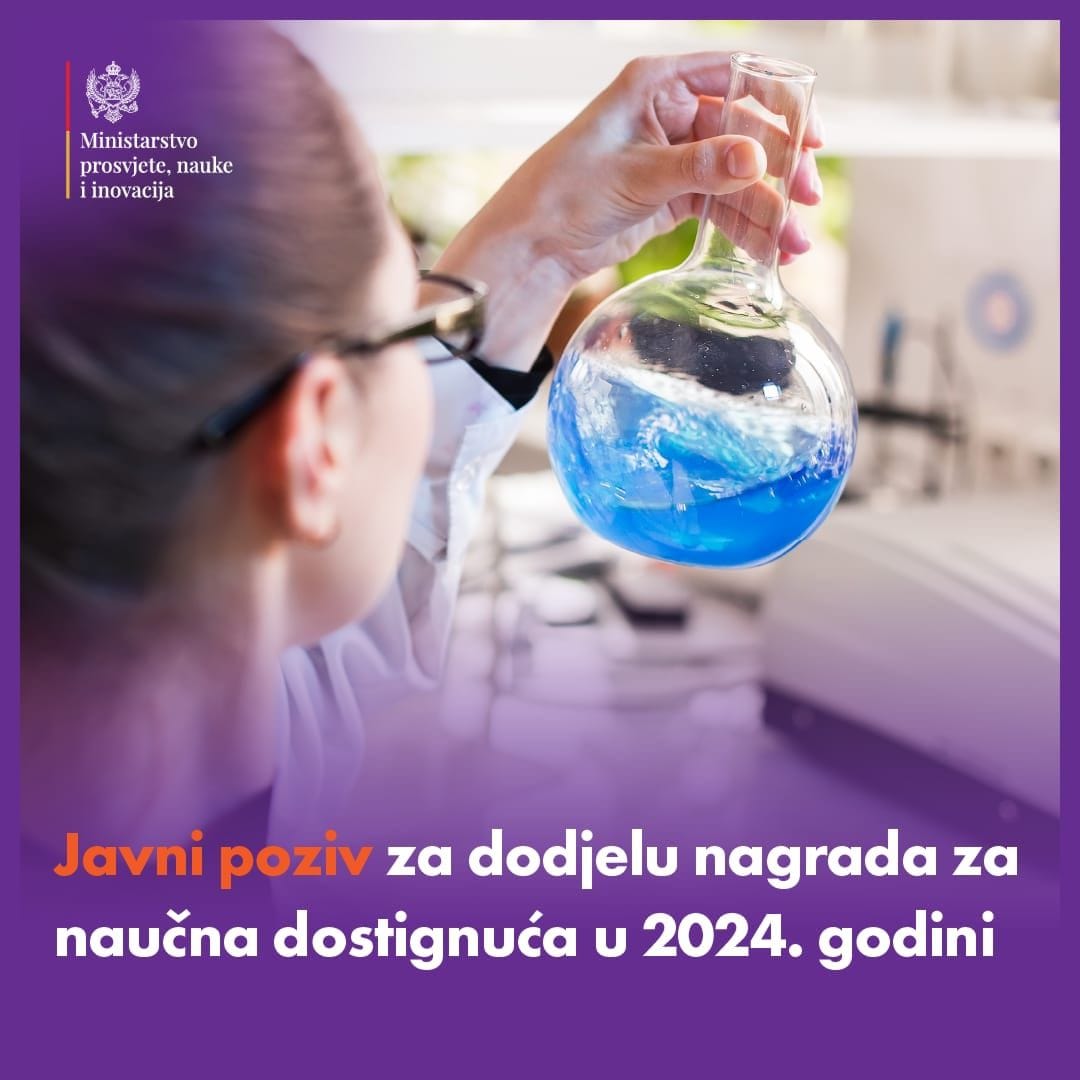 Javni poziv za dodjelu nagrada za naučna dostignuća u 2024. godini