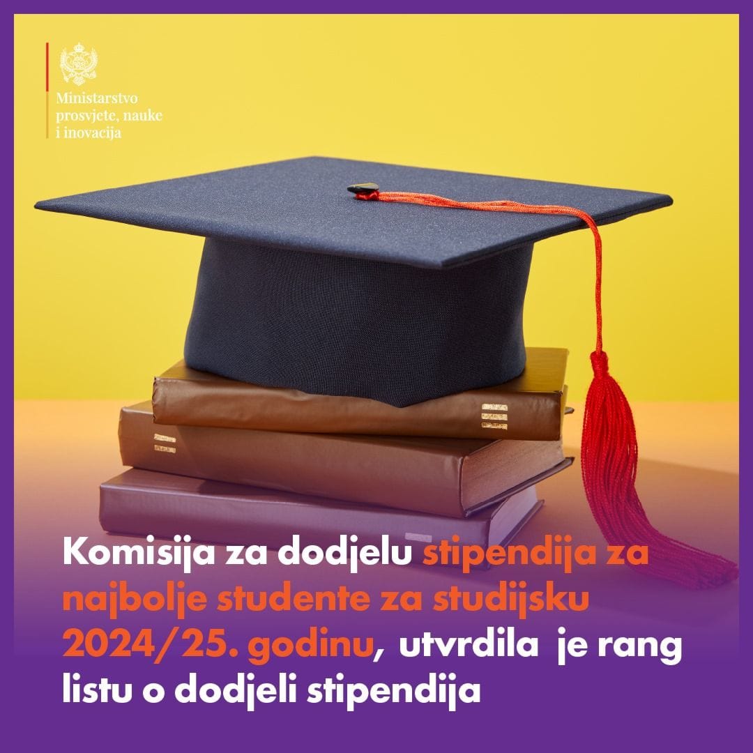 Odluka o dodjeli stipendija za najbolje studente za studijsku 2024/2025. godinu