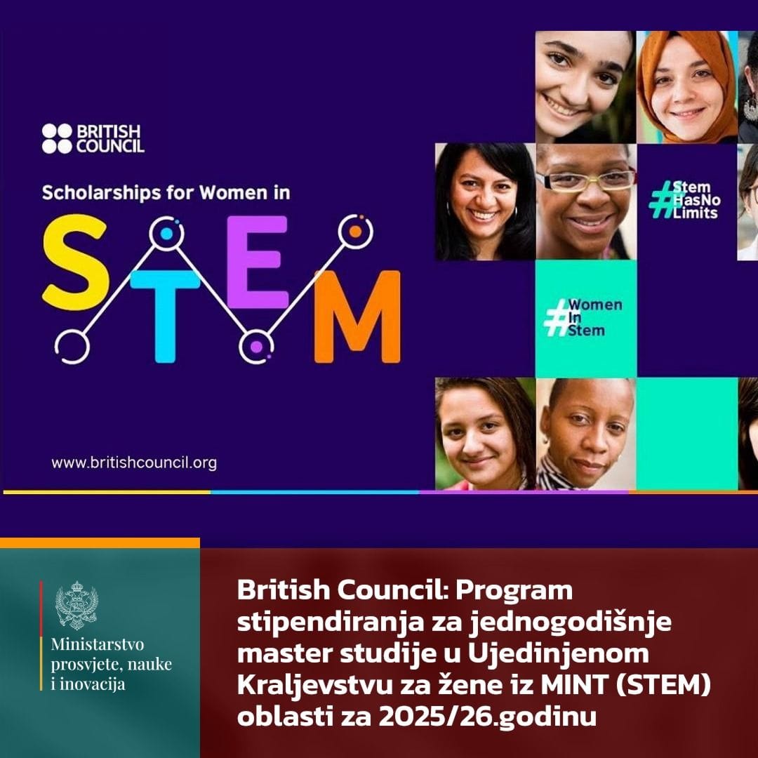 Program stipendiranja za jednogodišnje master studije u UK za žene iz MINT oblasti