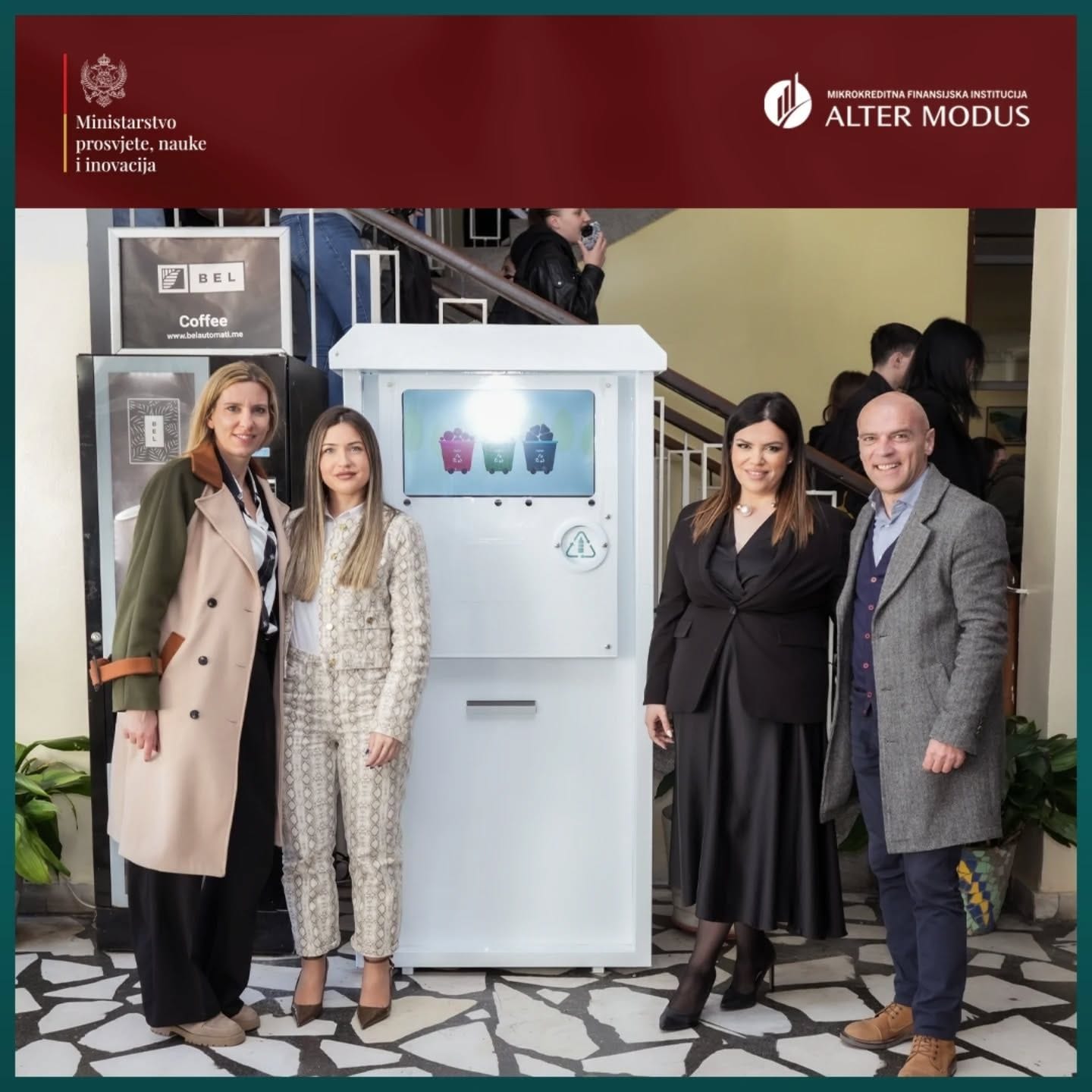 Alter Modus donirao eko-reciklomat JU SMŠ ,,Ivan Goran Kovačić” u ...