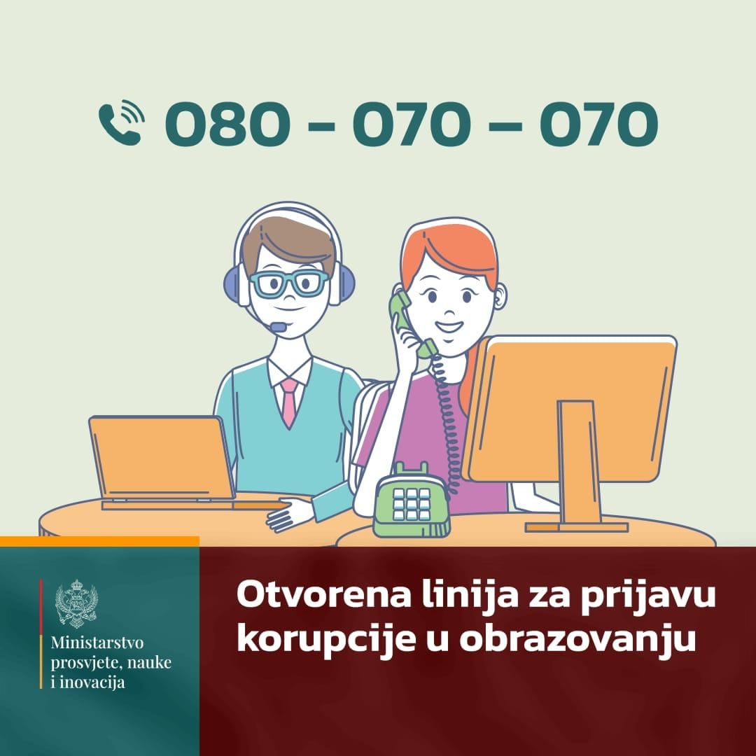 Otvorena linija za prijavu korupcije u obrazovanju