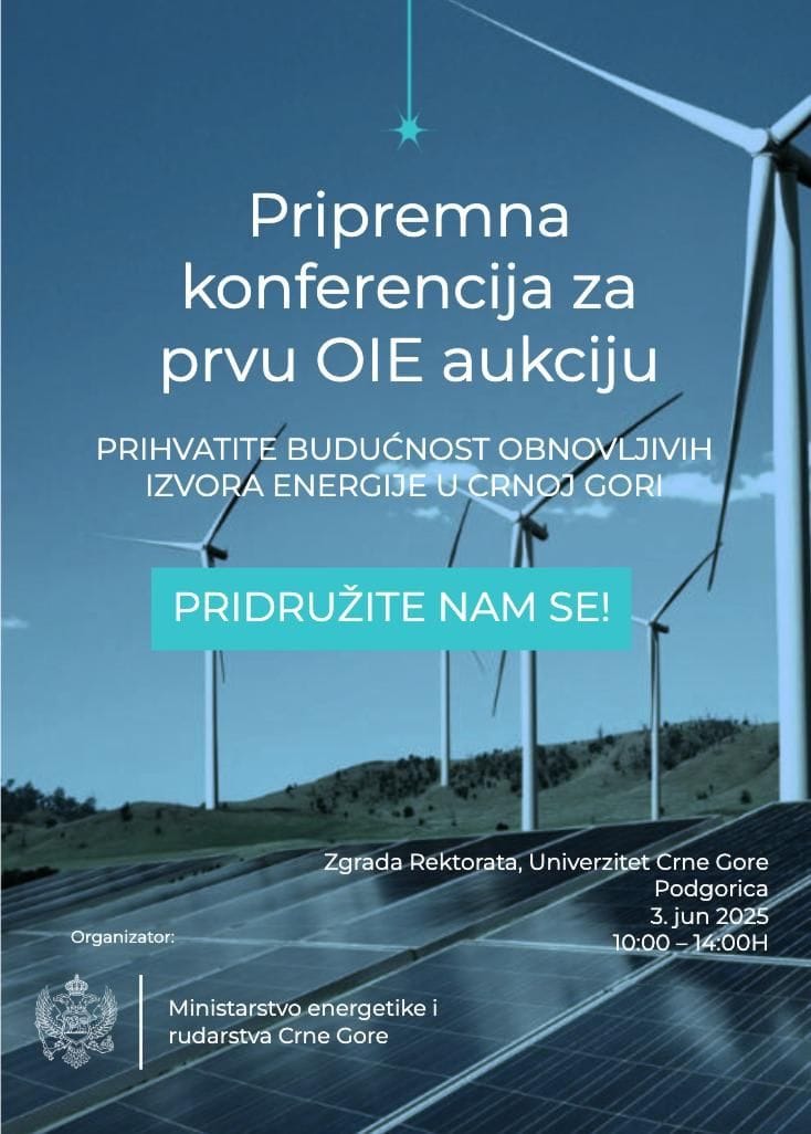 Ministarstvo energetike i rudarstva Crne Gore organizuje konferenciju ...
