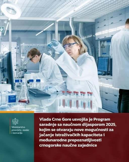 Vlada Crne Gore usvojila Program saradnje sa naučnom dijasporom 2025