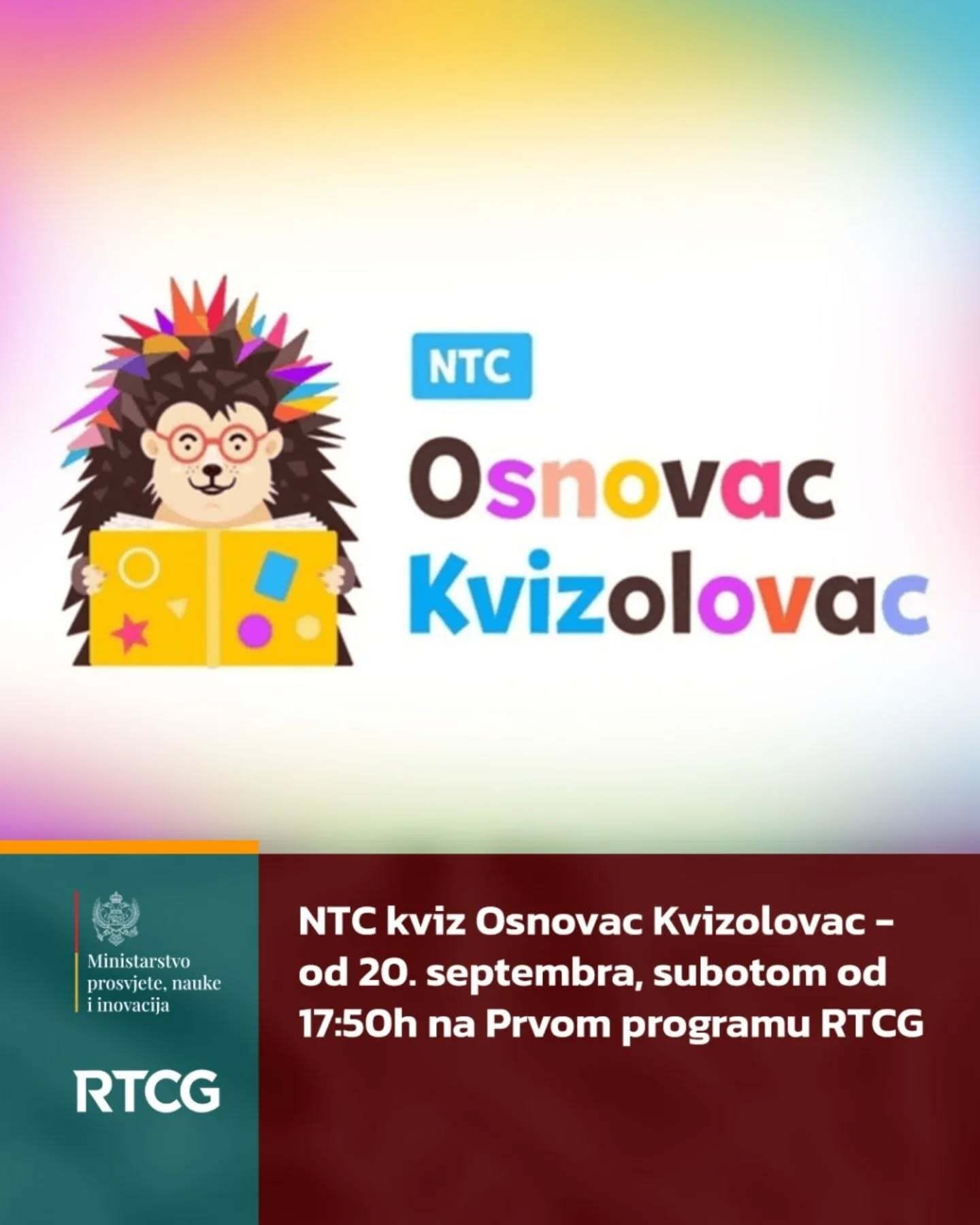 NTC kviz ,,Osnovac Kvizolovac" na Prvom programu RTCG