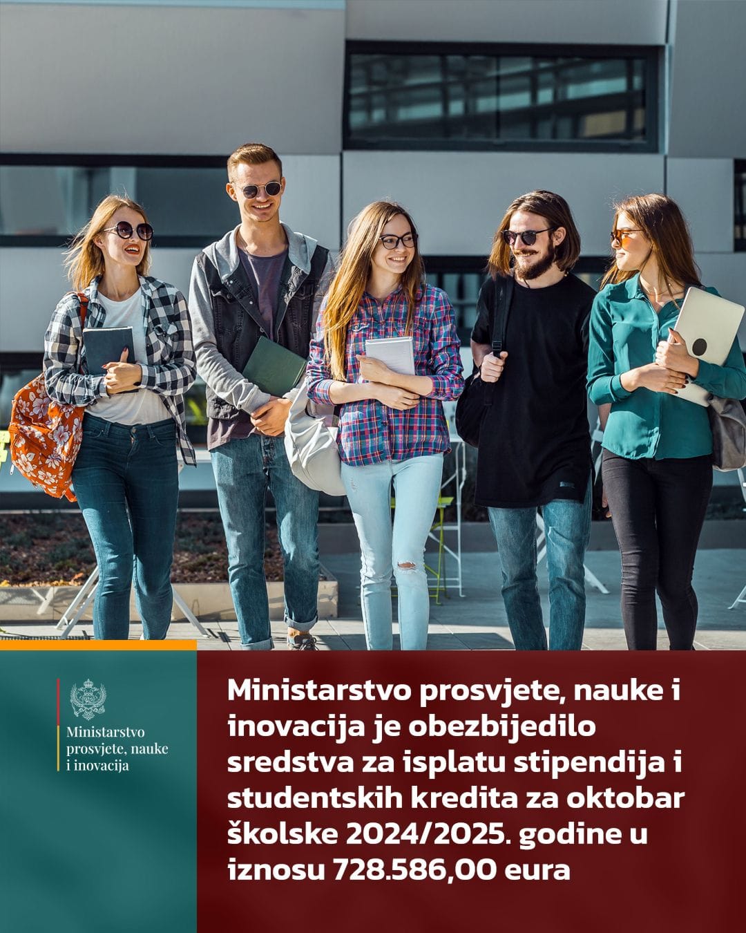 Počela isplata stipendija i studentskih kredita za oktobar studijske 2024/2025. godine